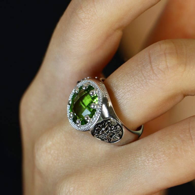 Anello con Pietra Nera Onice in Argento 925 | Michele Affidato